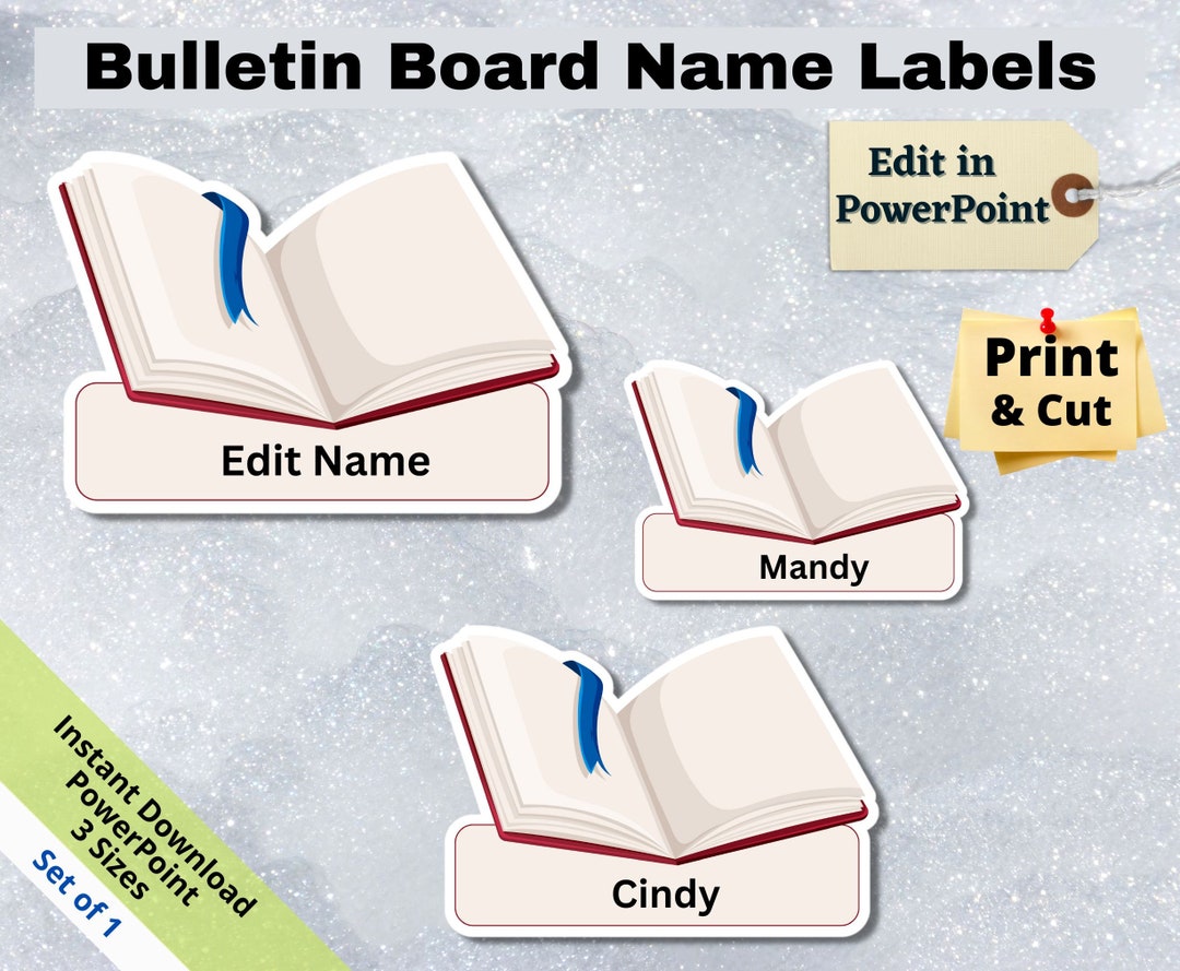 Open Book, Editable Student Name Tags PRINTABLES, Classroom Bulletin ...