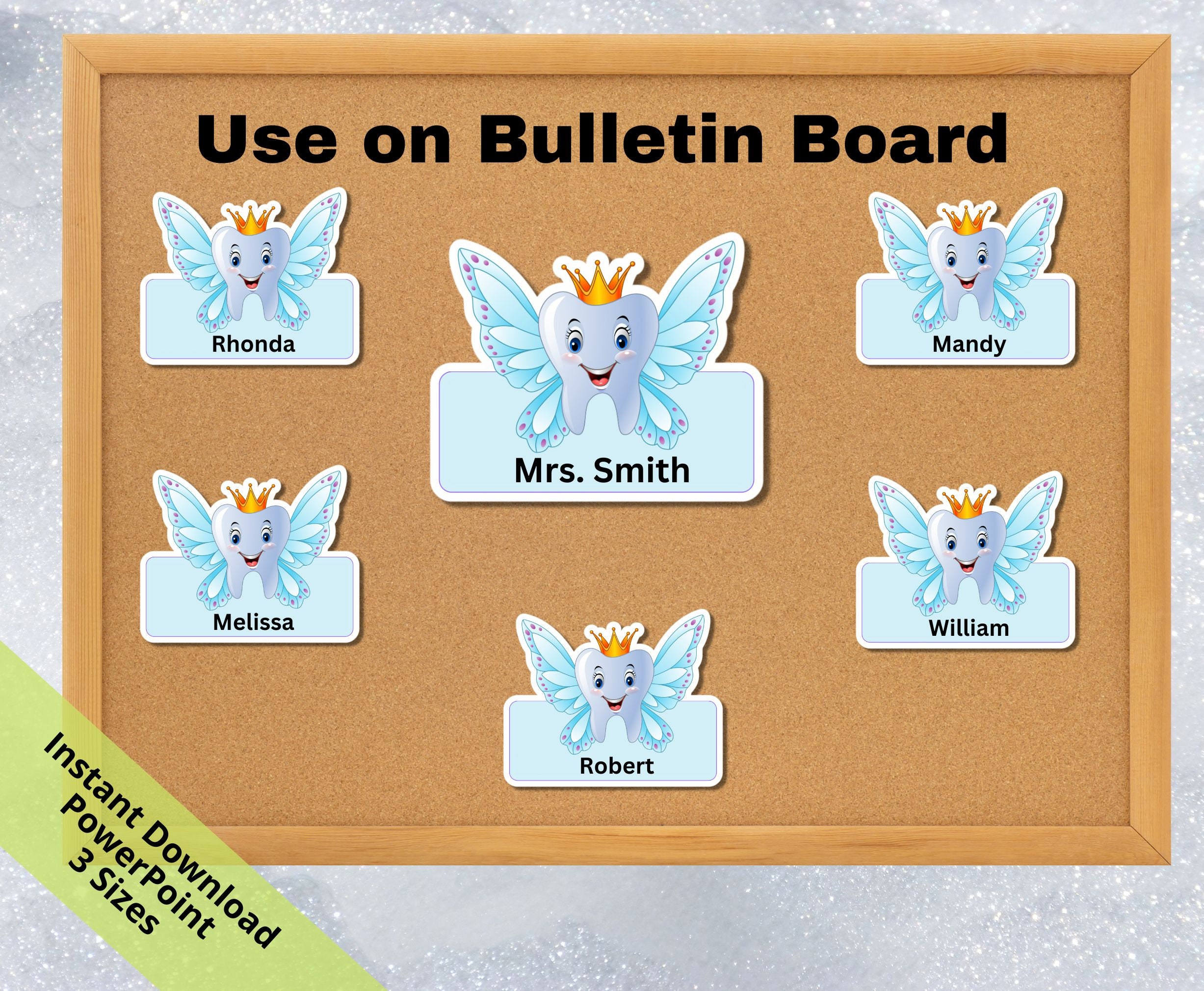 Tooth Fairy Name Tags: Editable Classroom Decor (digital Download) - Etsy
