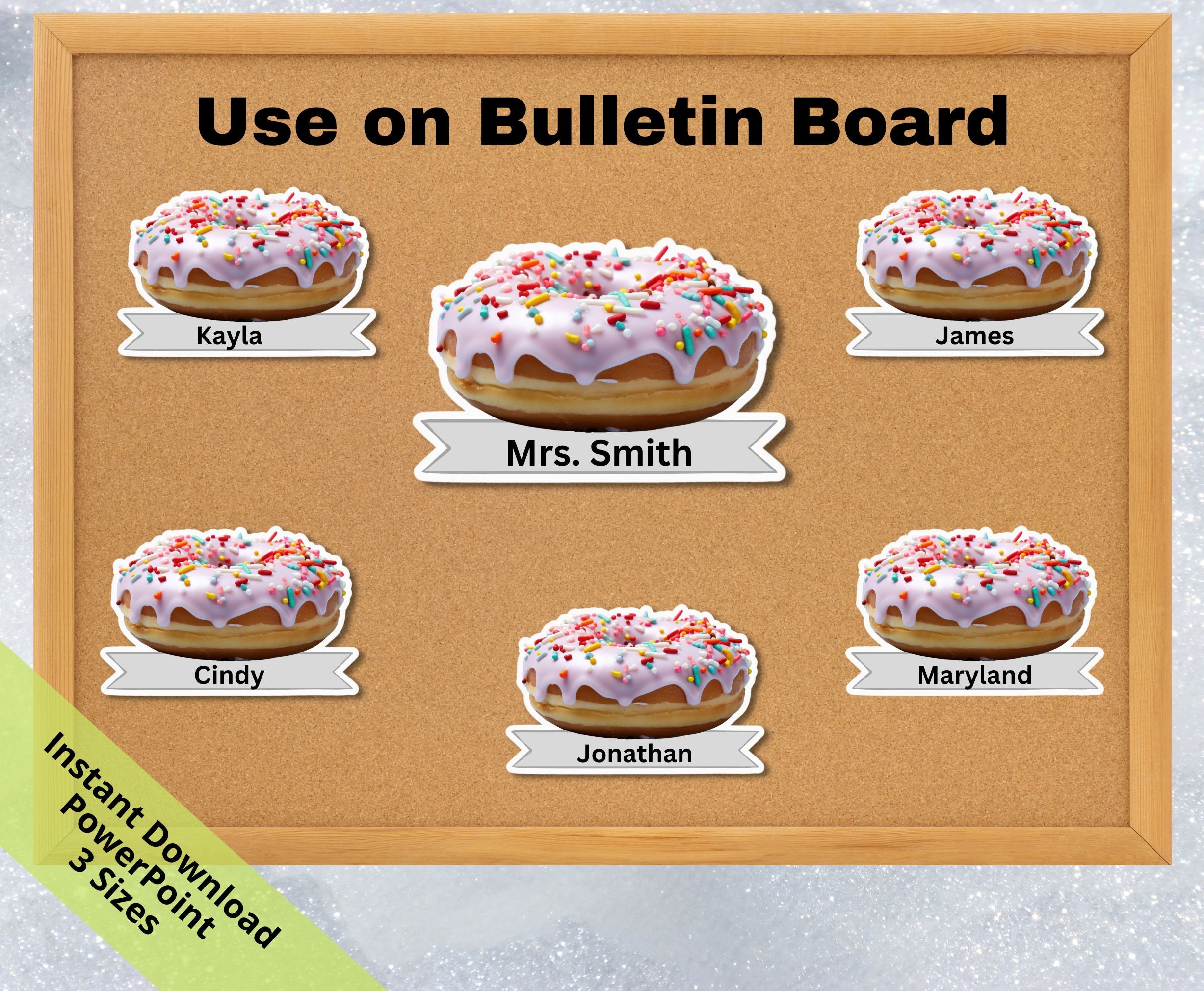 Sprinkle Donut, Editable Student Name Tags PRINTABLES, Classroom ...