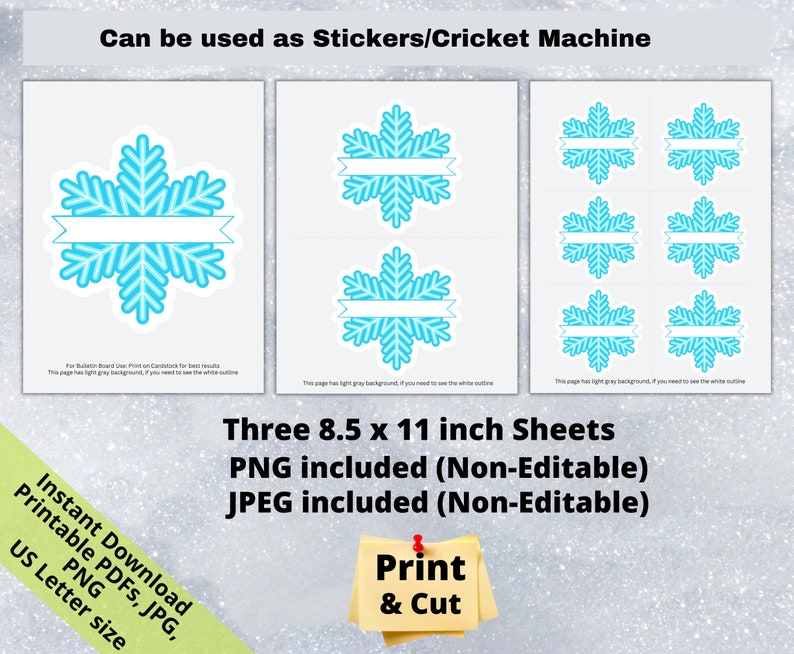 Snowflake Winter, Editable Student Name Tags PRINTABLES, Classroom ...