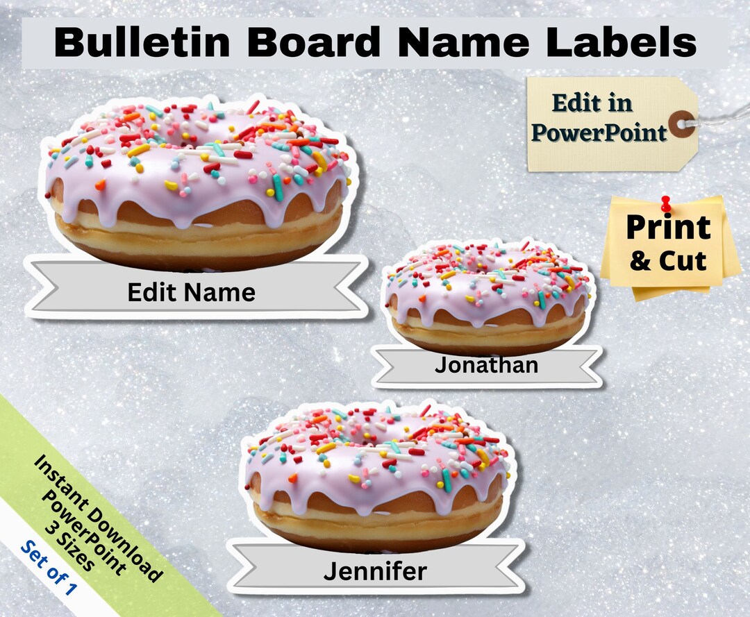 Sprinkle Donut, Editable Student Name Tags PRINTABLES, Classroom ...