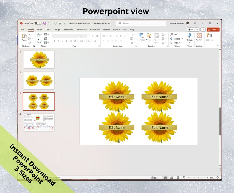 Sunflower Name Tags: Editable Classroom Decor (digital Download) - Etsy ...