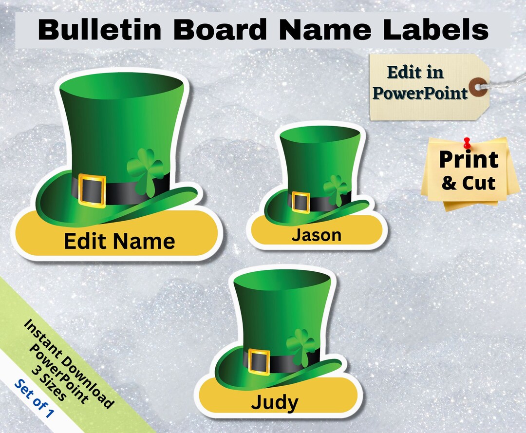 Leprechaun Hat, Editable Student Name Tags PRINTABLES, Classroom ...