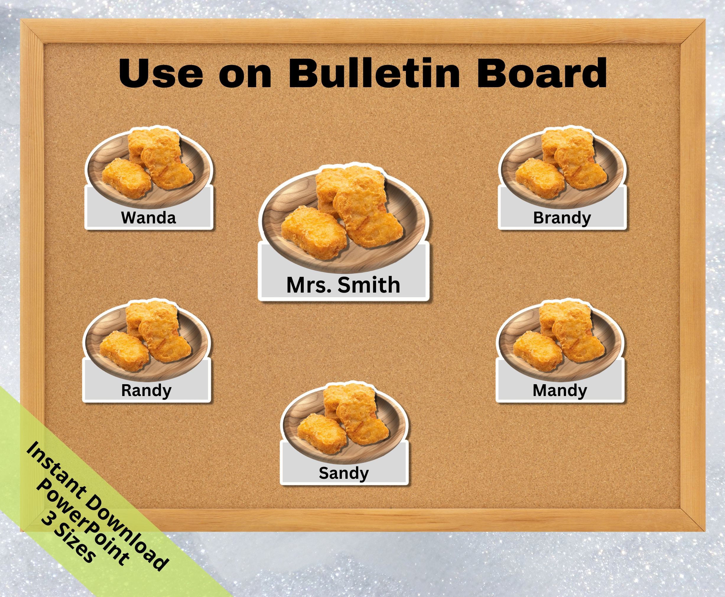Chicken Nuggets, Editable Student Name Tags PRINTABLES, Classroom ...