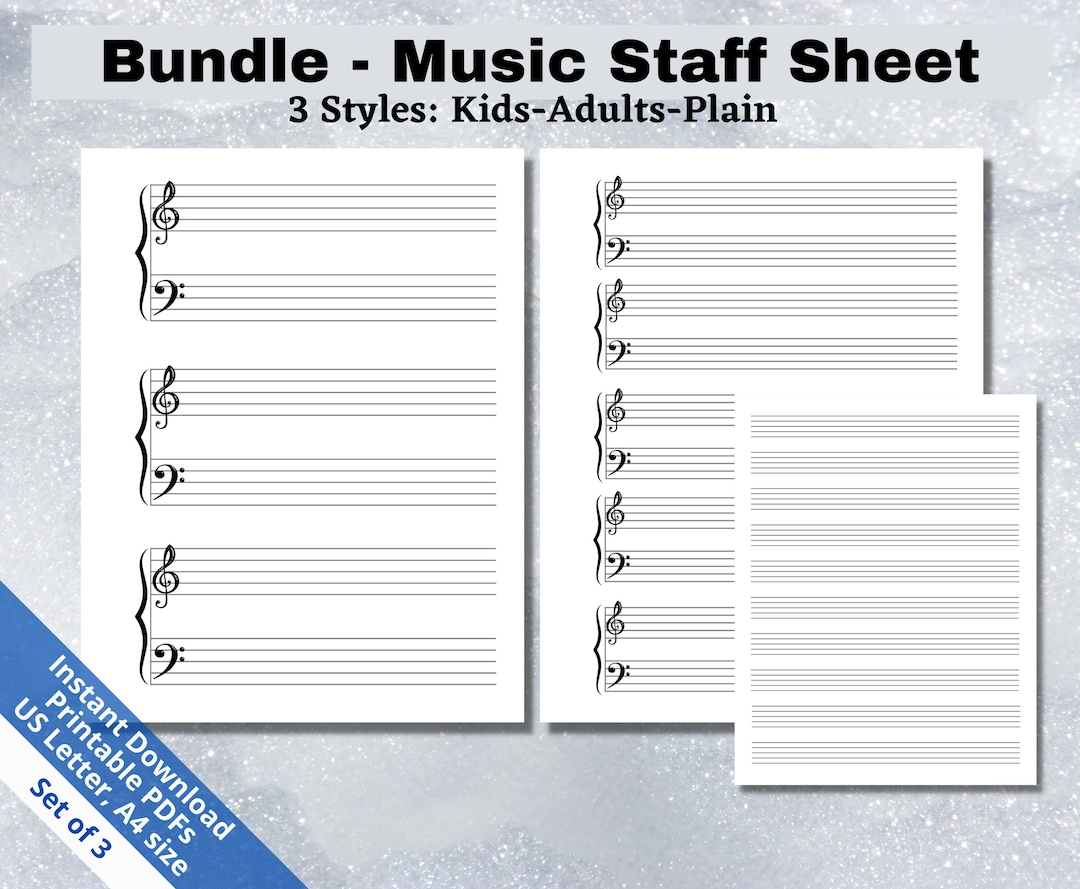 Printable Sheet Music, Piano Staff Paper, Blank Music Paper, Learn ...