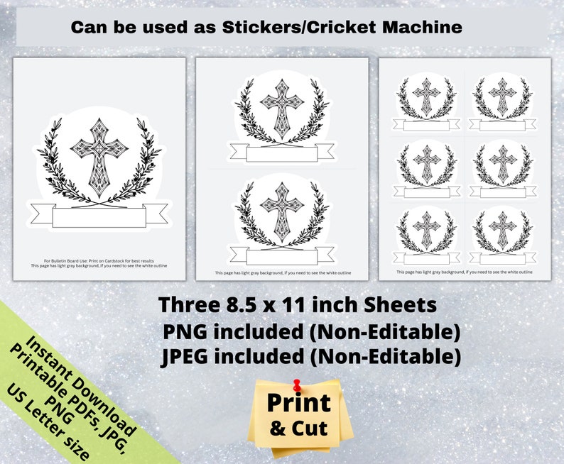 Cross Religious Church, Editable Student Name Tags PRINTABLES ...