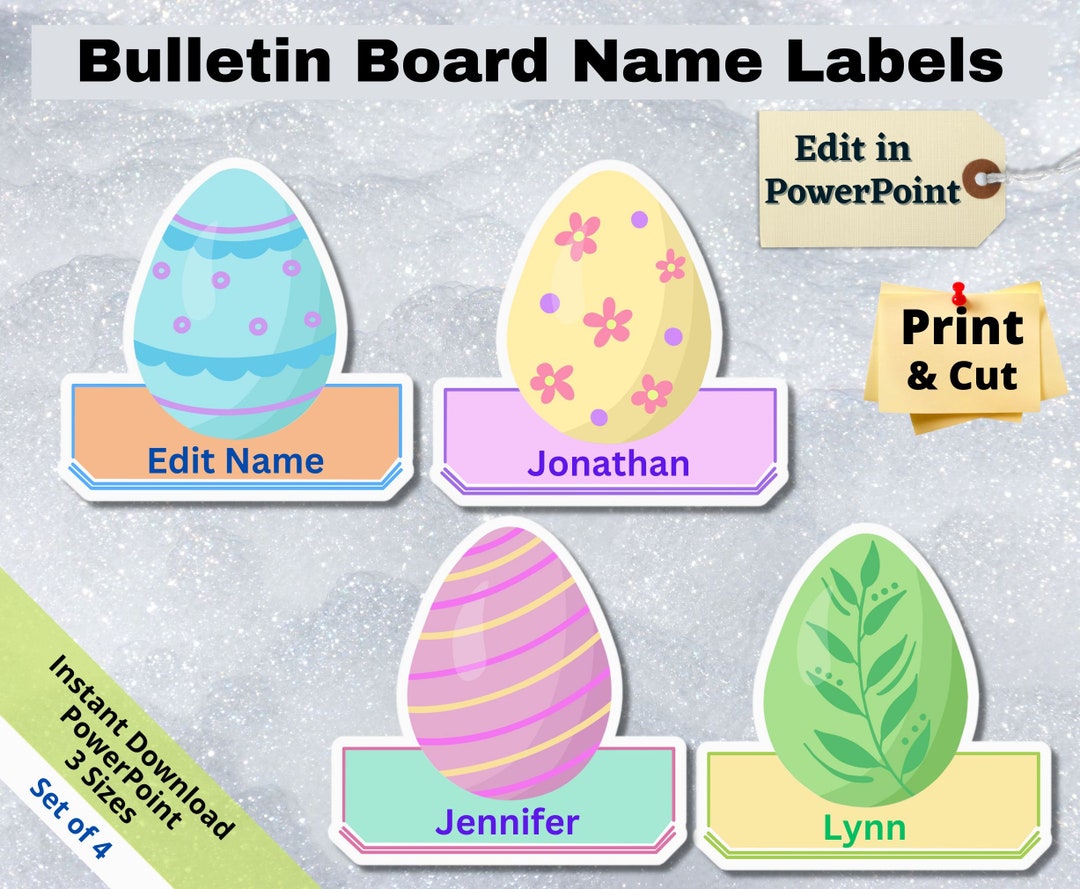 Pastel Easter Egg Name Tags: Editable Classroom Decor (printable) - Etsy