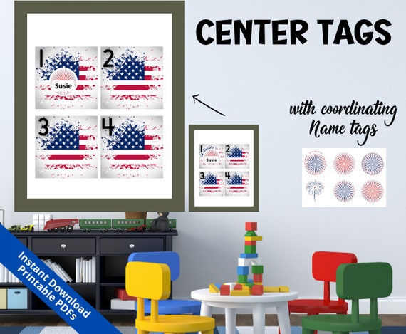 Flag Classroom Name Cards