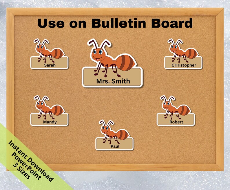 Ant Name Tags: Editable Classroom Decor (powerpoint, Digital Download ...