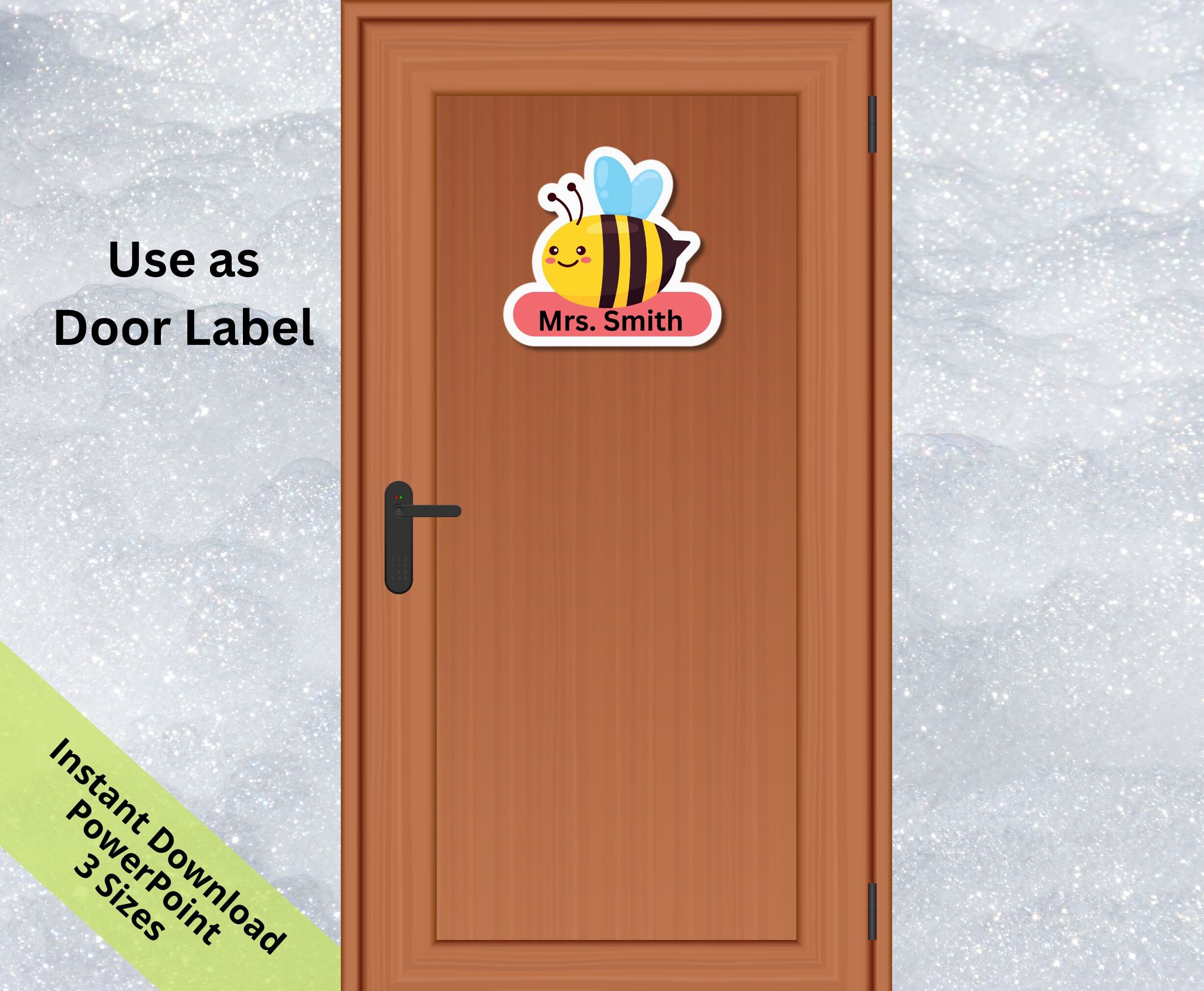 Spelling Bee Name Tags: Editable Classroom Decor (powerpoint, Digital ...