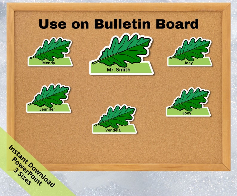 Oak Leaf, Editable Student Name Tags PRINTABLES, Oak Leaf, Classroom ...