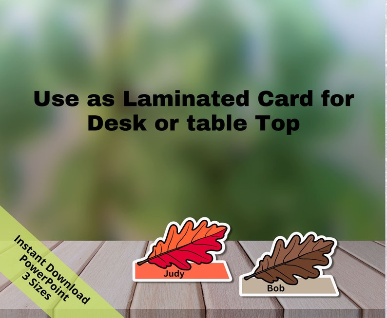 Oak Leaf, Editable Student Name Tags PRINTABLES, Oak Leaf, Classroom ...