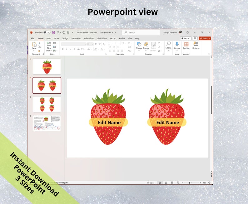 Strawberry Name Tags: Editable Classroom Decor (digital Download ...