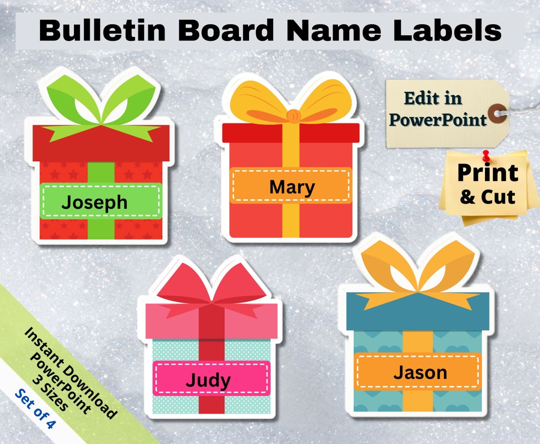 Christmas Presents Name Tags: Editable Classroom Decor (digital ...