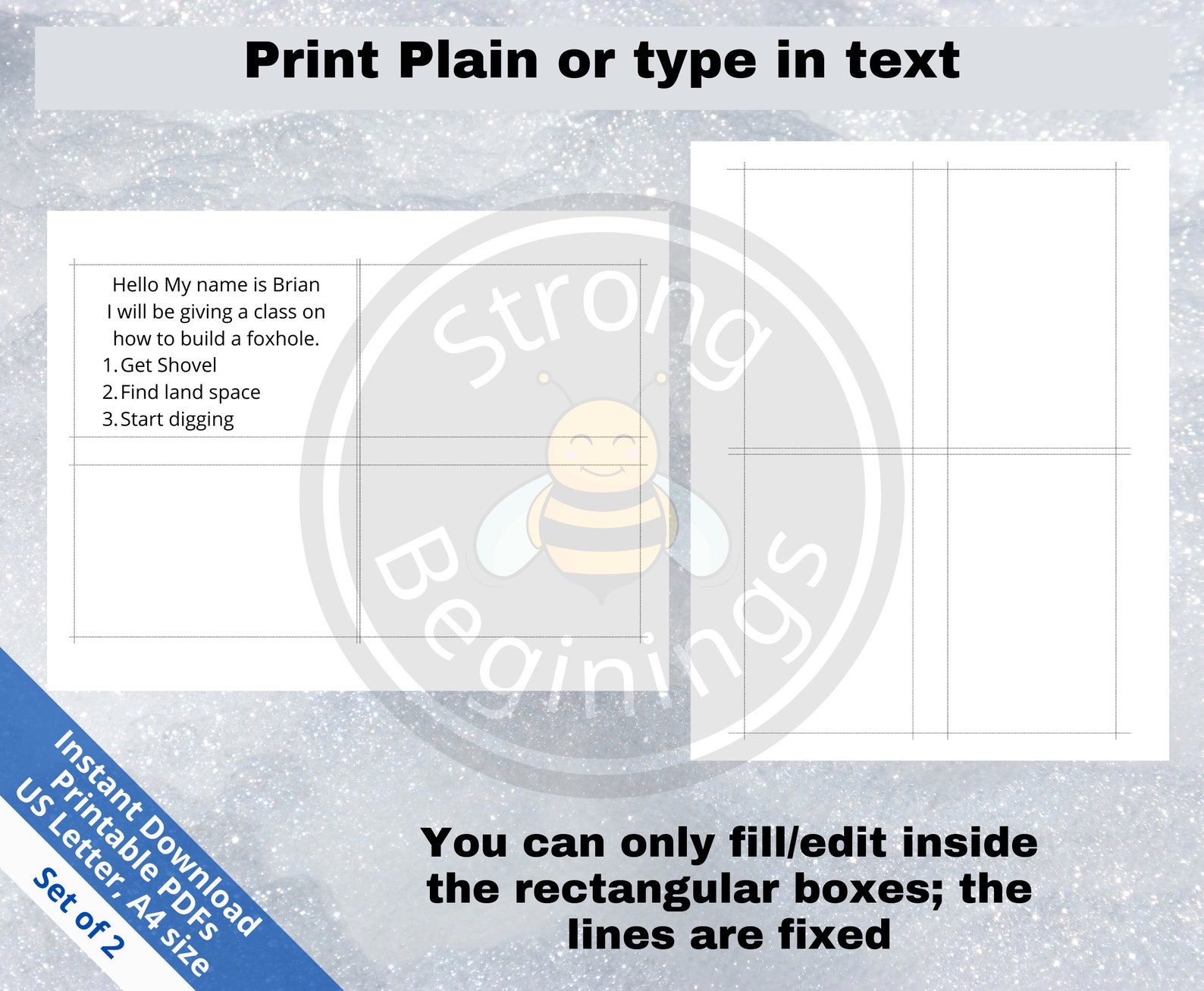 Printable 3x5 Index Card, Fillable Note Cards, Editable Index Cards ...