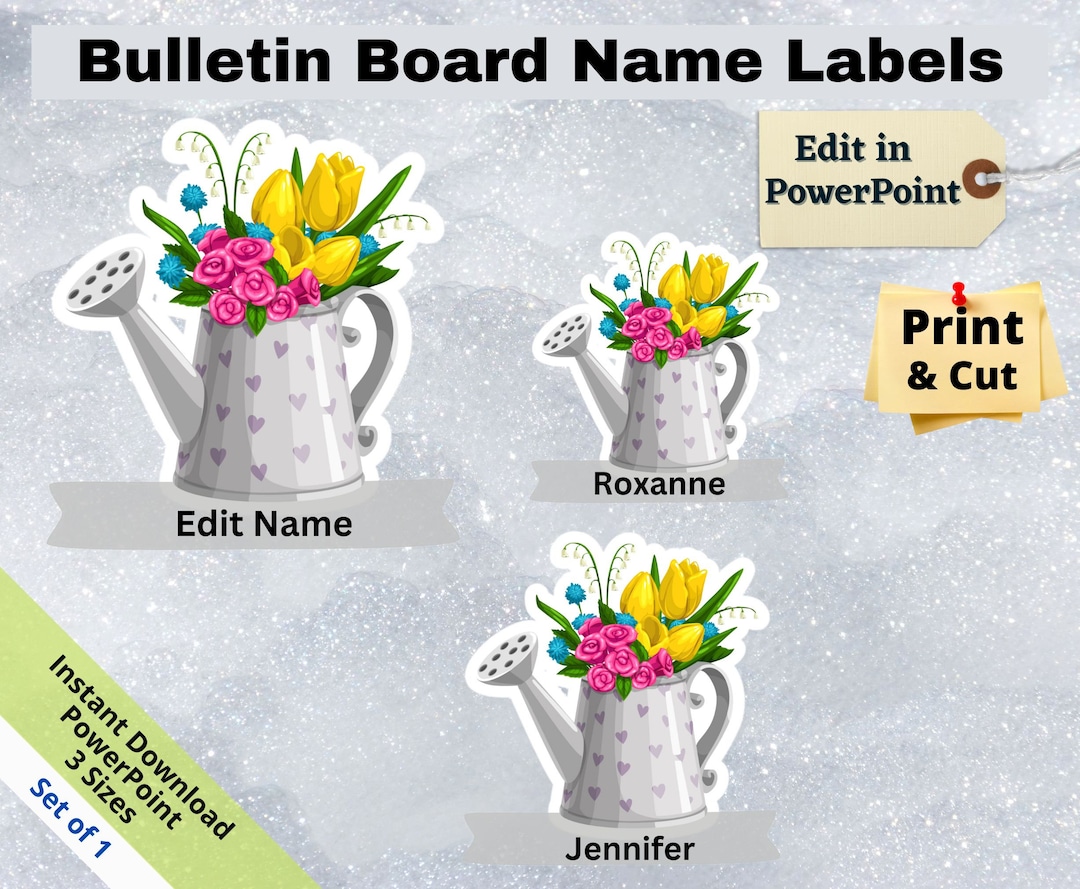 Spring Flowers, Editable Student Name Tags PRINTABLES, Classroom ...