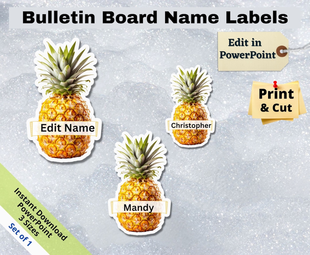 Pineapple Name Tags: Editable Classroom Decor (PRINTABLES) - Etsy