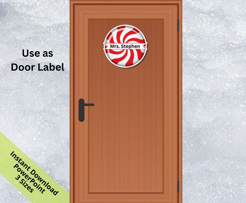 Peppermint Candy Name Tags: Classroom Decor (editable, Printable) - Etsy