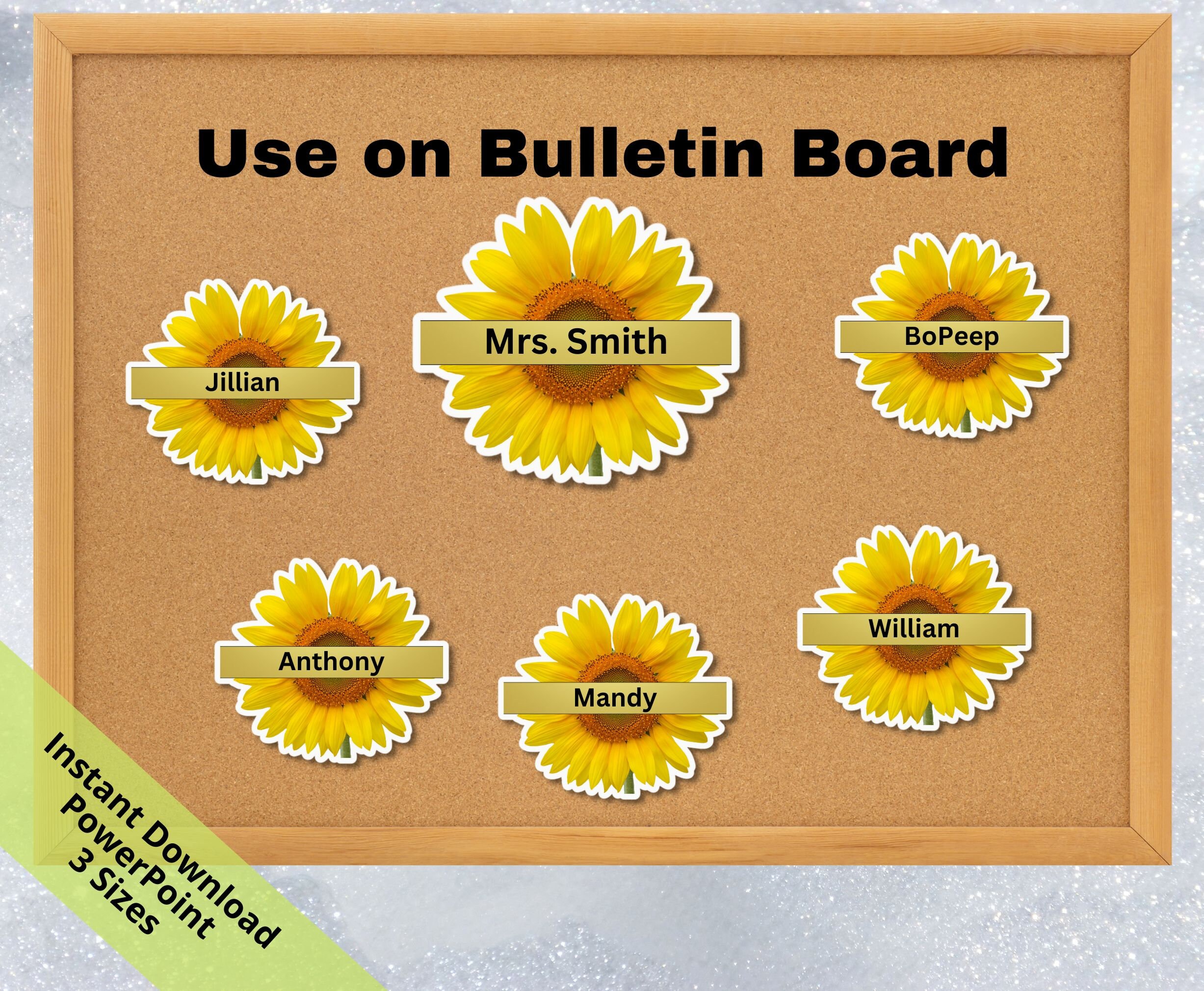 Sunflower Name Tags: Editable Classroom Decor (digital Download) - Etsy ...