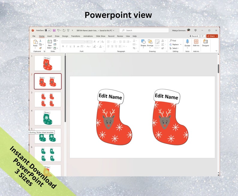 Christmas Stocking Name Tags: Editable Classroom Decor (printable) - Etsy