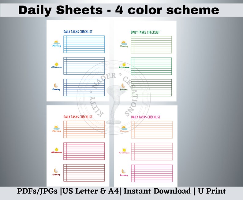 Daily Checklist Chore Chart for Kids Responsibility Chart My - Etsy ...
