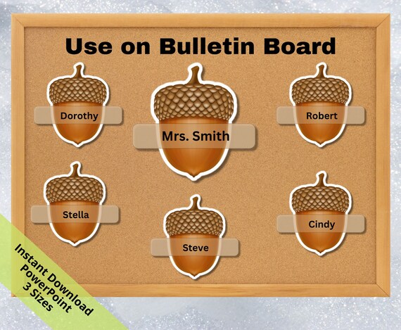 Printable Acorn Name Tags