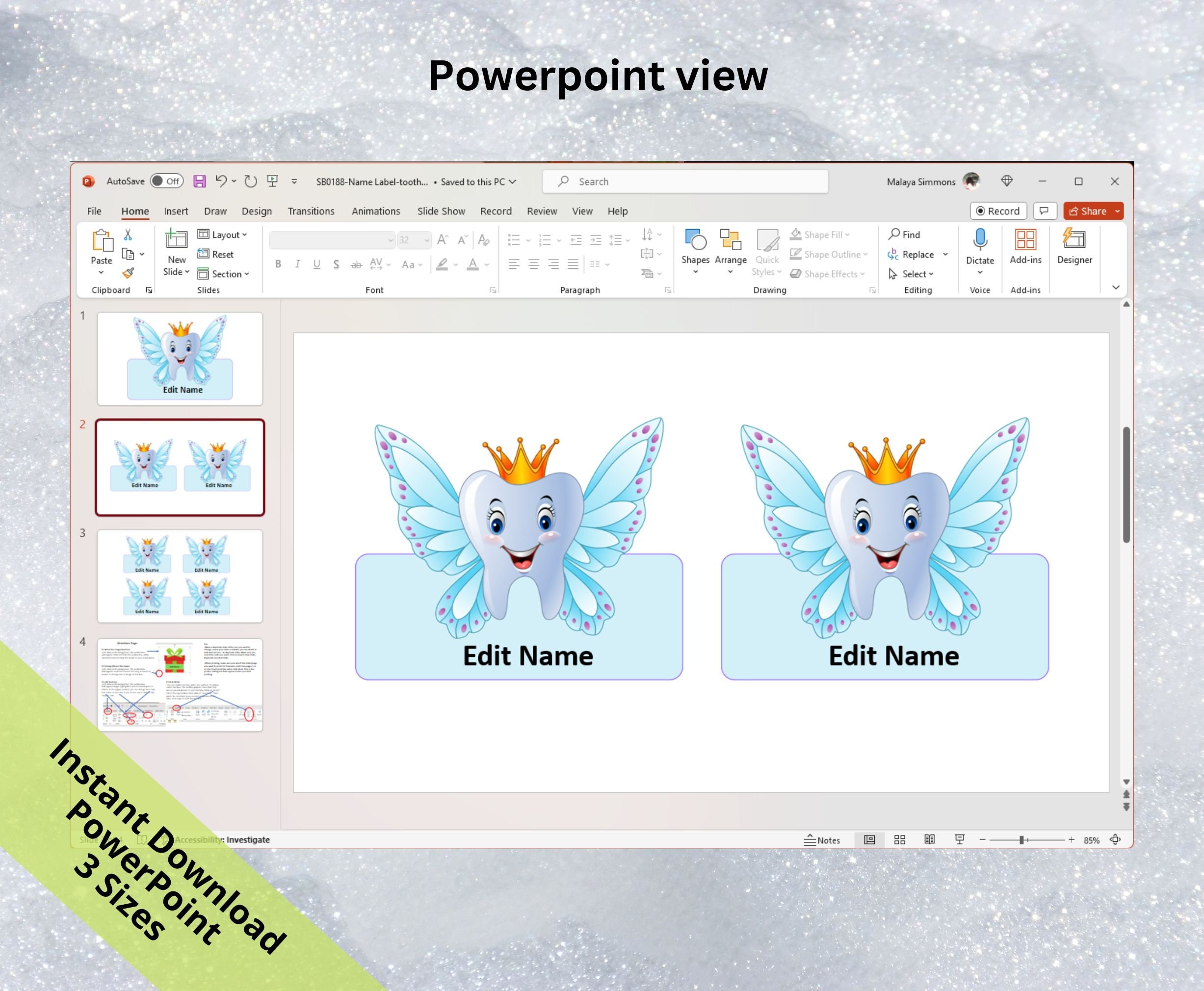 Tooth Fairy Name Tags: Editable Classroom Decor (digital Download) - Etsy