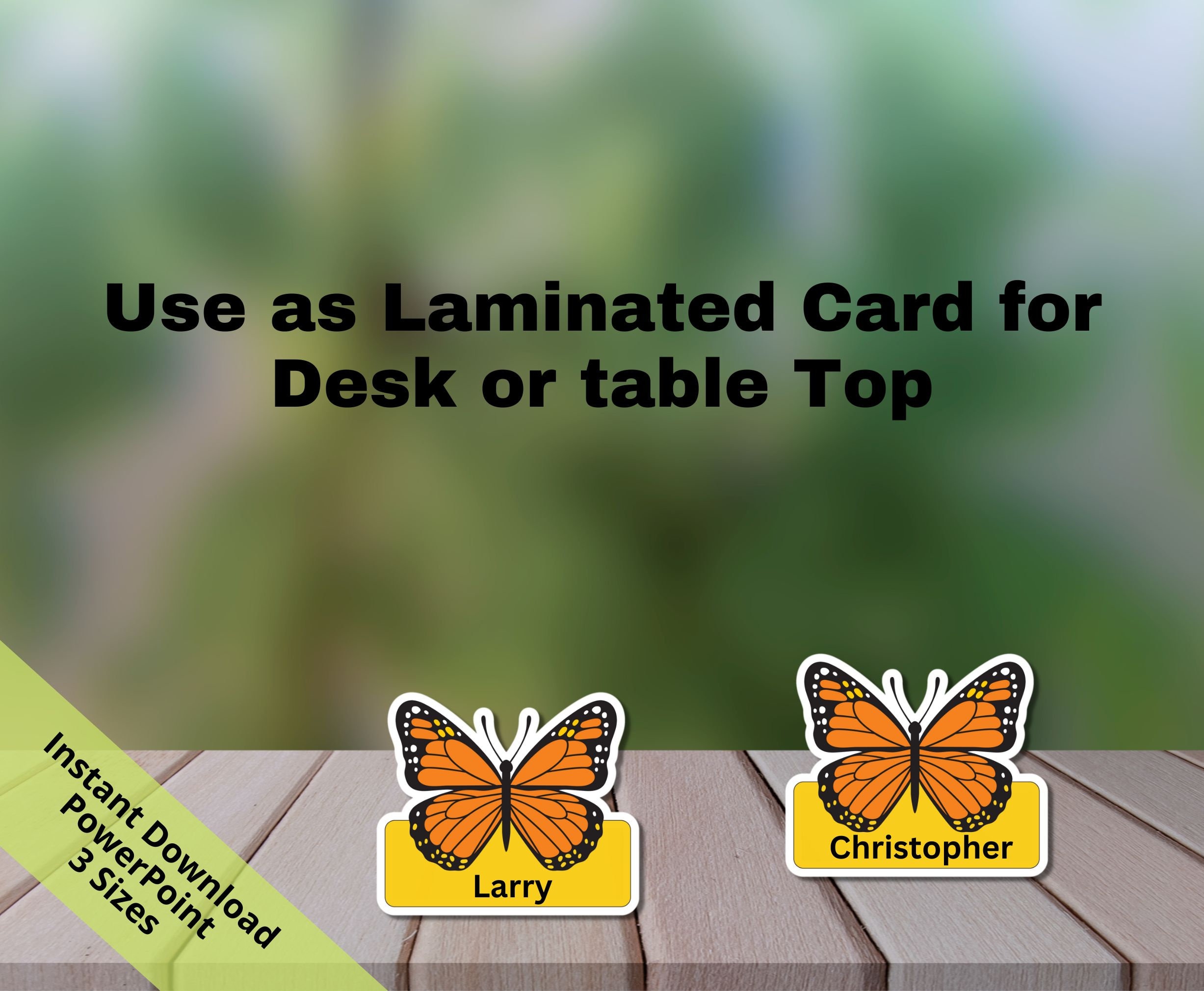 Monarch Butterfly Name Tags: Classroom Decor PRINTABLES (powerpoint ...