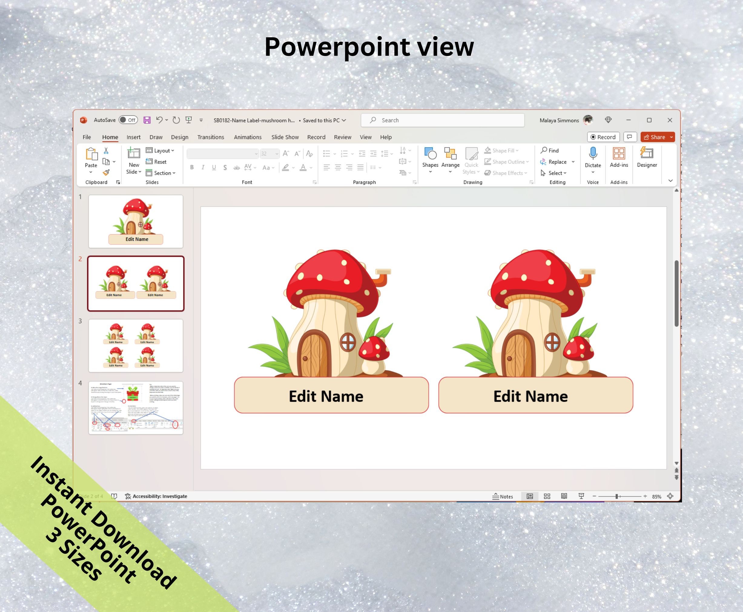 Mushroom House Name Tags: Editable Classroom Decor (digital Download ...