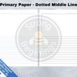 Printable Draw and Write PDF, Primary Writing Paper, Digital Lined ...