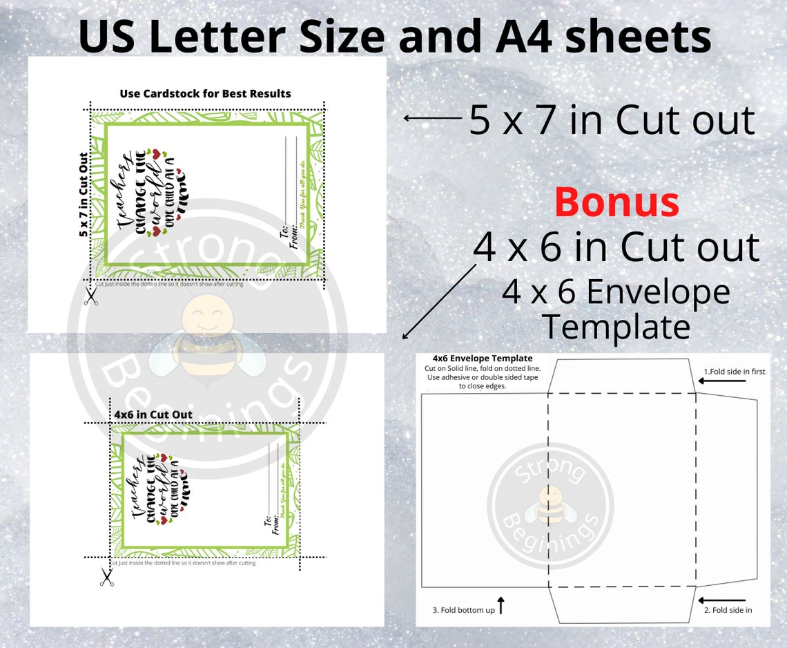 PRINTABLE Teacher Gift Card Holder, Teacher Thank You, Teacher Gift ...