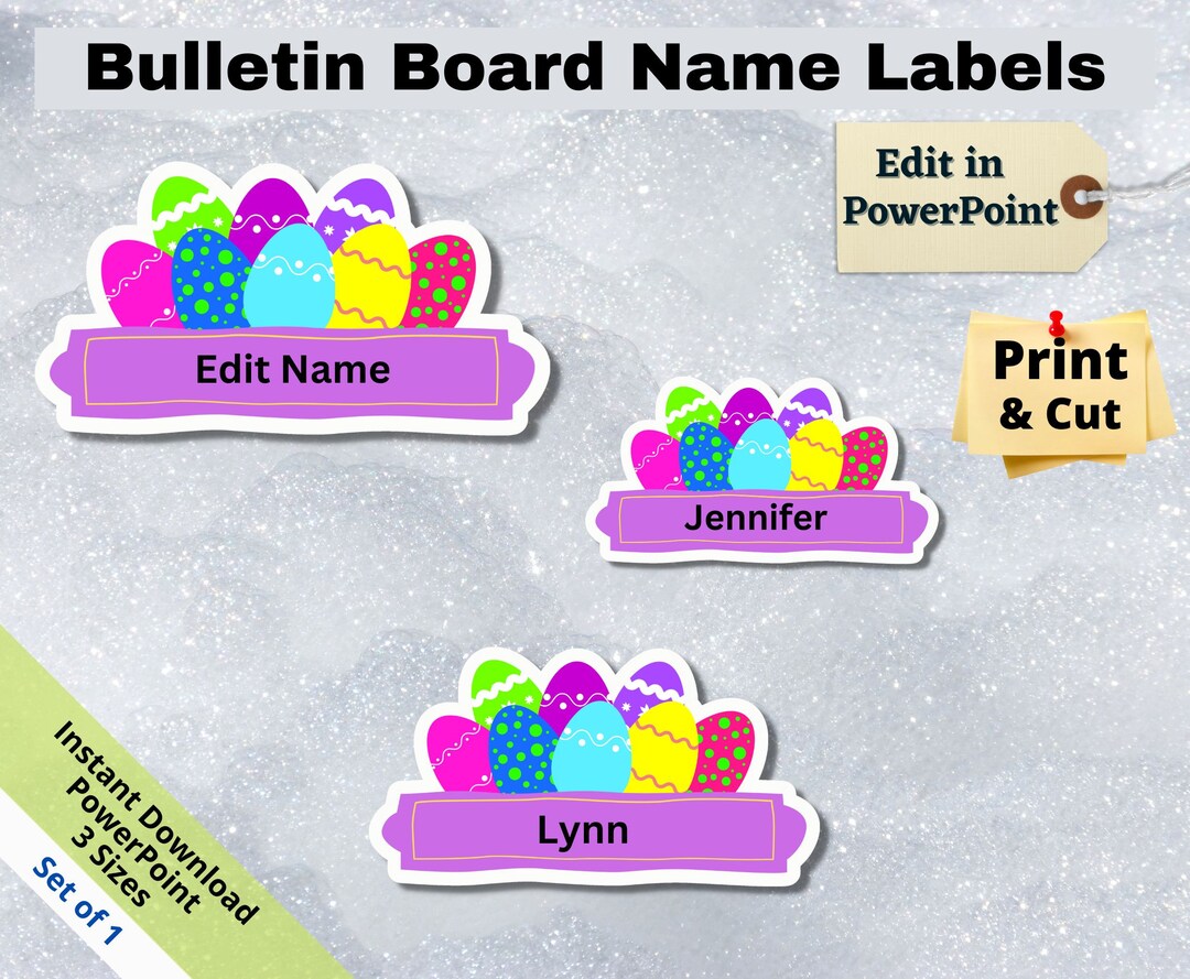 Easter Egg Name Tags: Editable Classroom Decor (printable) - Etsy