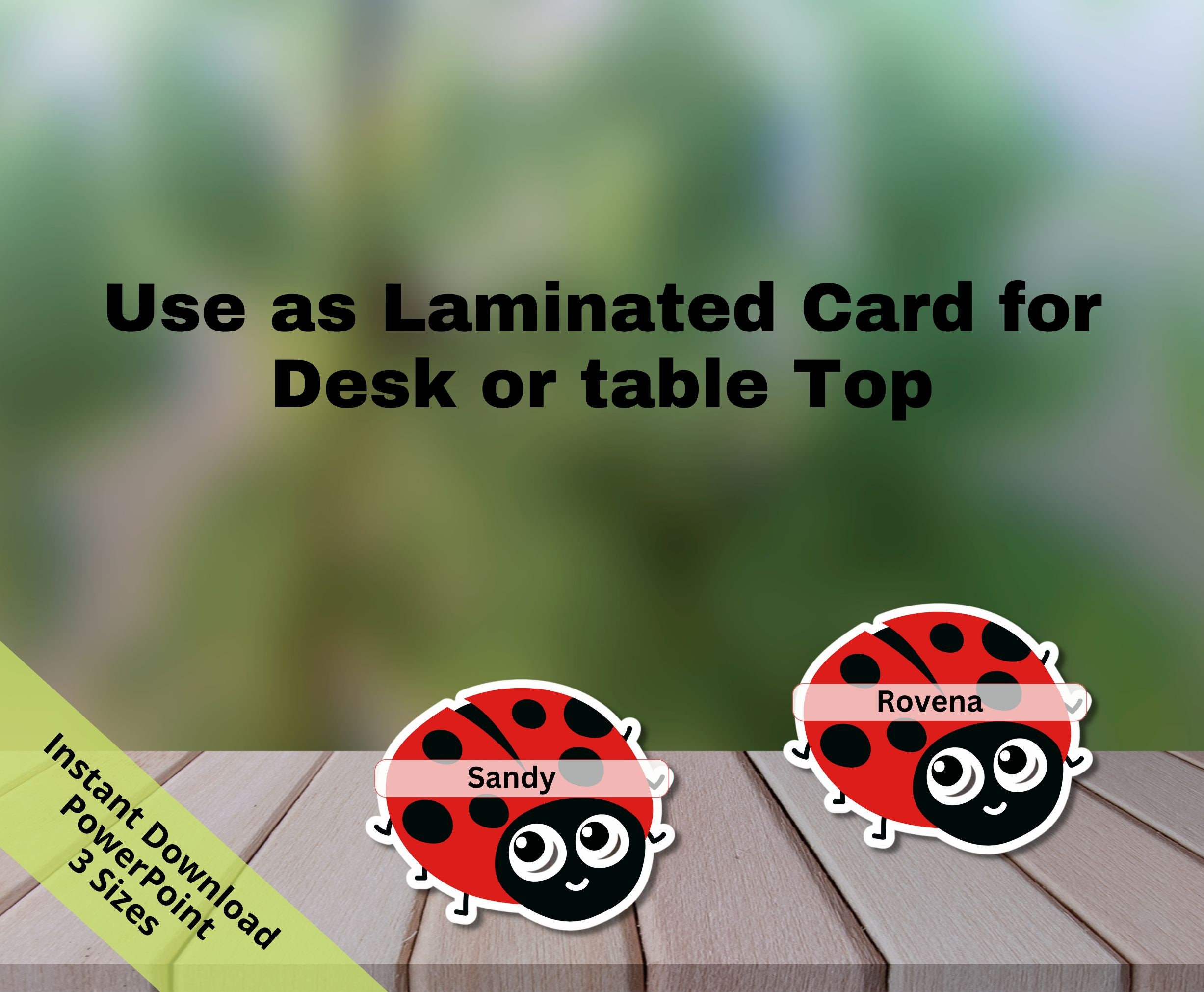 Ladybug Name Tags: Editable Classroom Decor (powerpoint, Digital ...