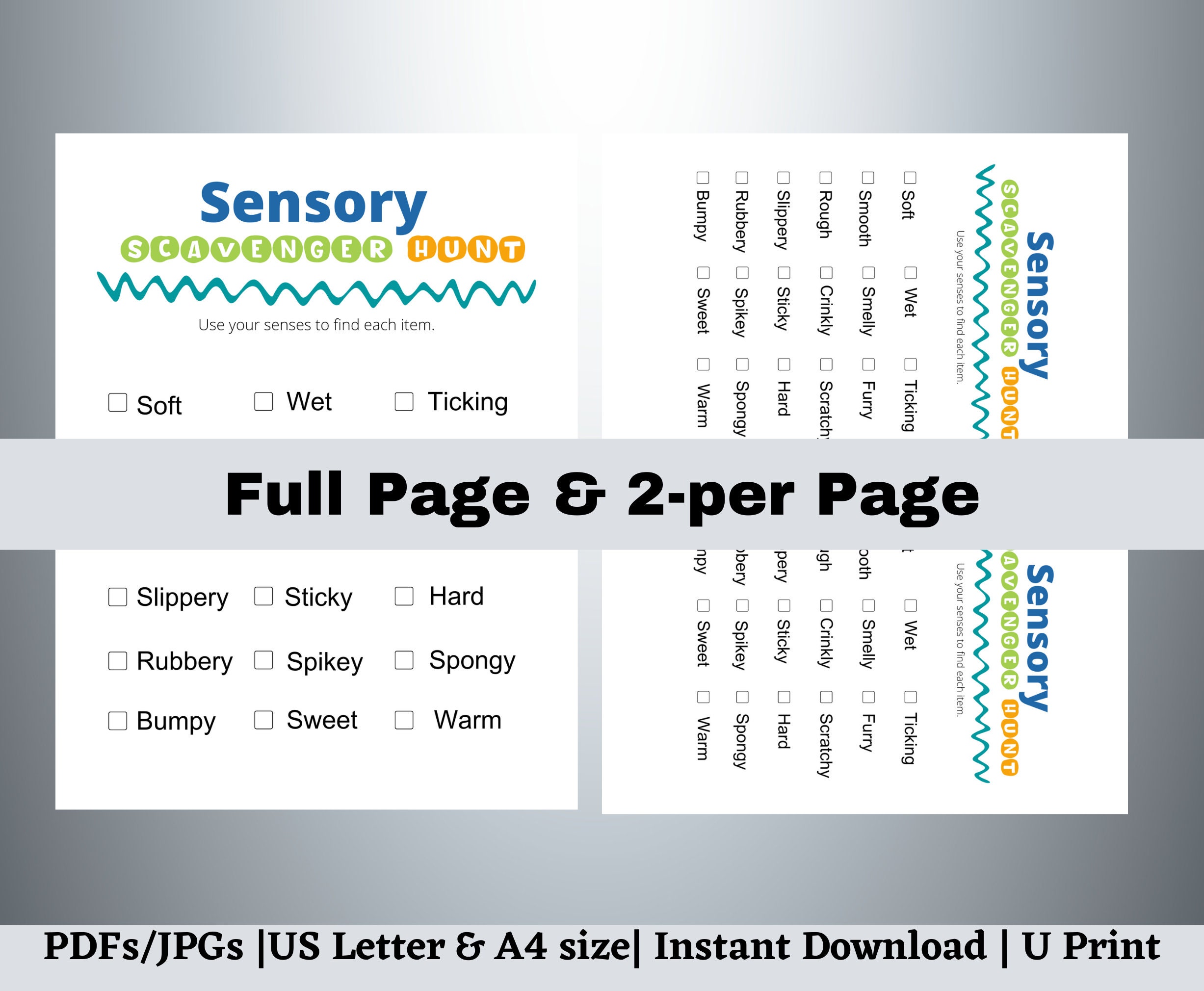 Sensory Scavenger Hunt for Kids PRINTABLES, Games for Toddlers ...