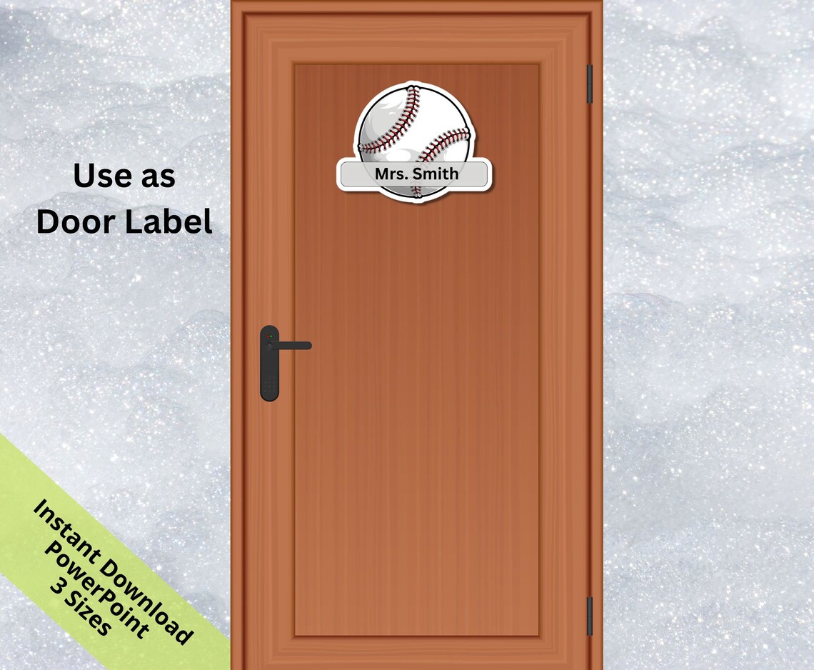 Baseball Editable Student Name Tags PRINTABLES Classroom - Etsy