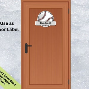 Baseball Name Tags: Editable Classroom Decor (digital Download) - Etsy