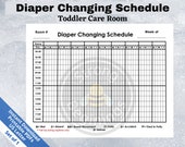 Weekly Diaper Changing Schedule for Toddler Preschool Rooms - Etsy