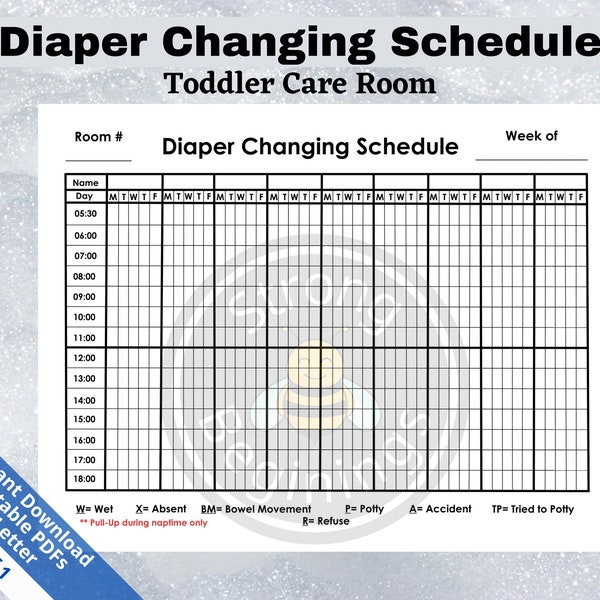 Diaper Change Log - Etsy