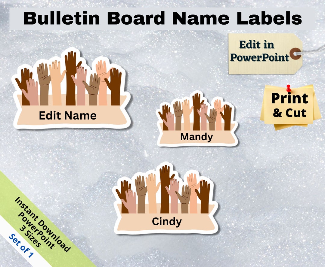 Diversity Hands, Editable Student Name Tags PRINTABLES, Classroom ...
