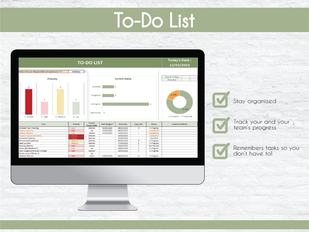 To-do List Template | Team and Individual | Productivity | Daily Task ...
