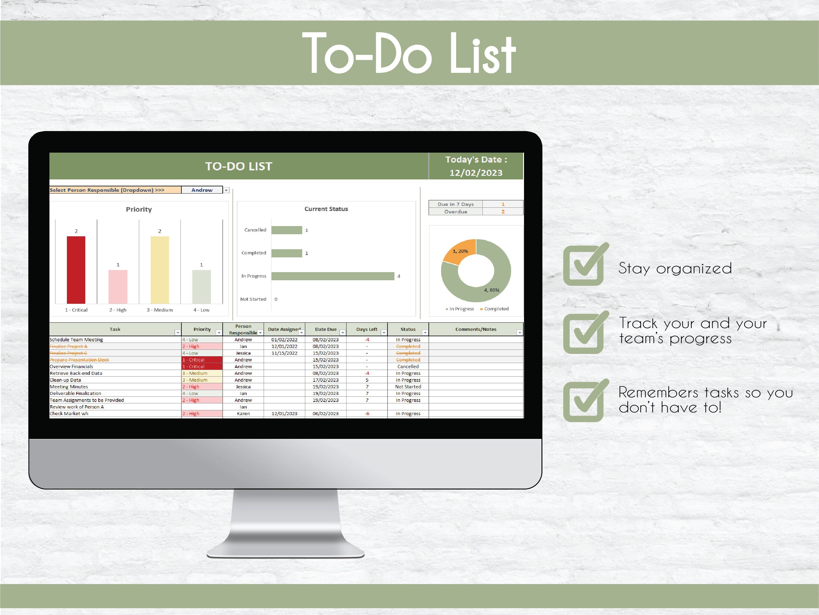 To-do List Template | Team and Individual | Productivity | Daily Task ...