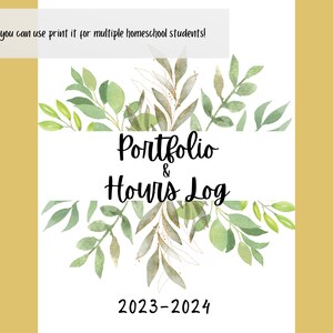 Printable Missouri Homeschool Portfolio and Hours Log - Etsy