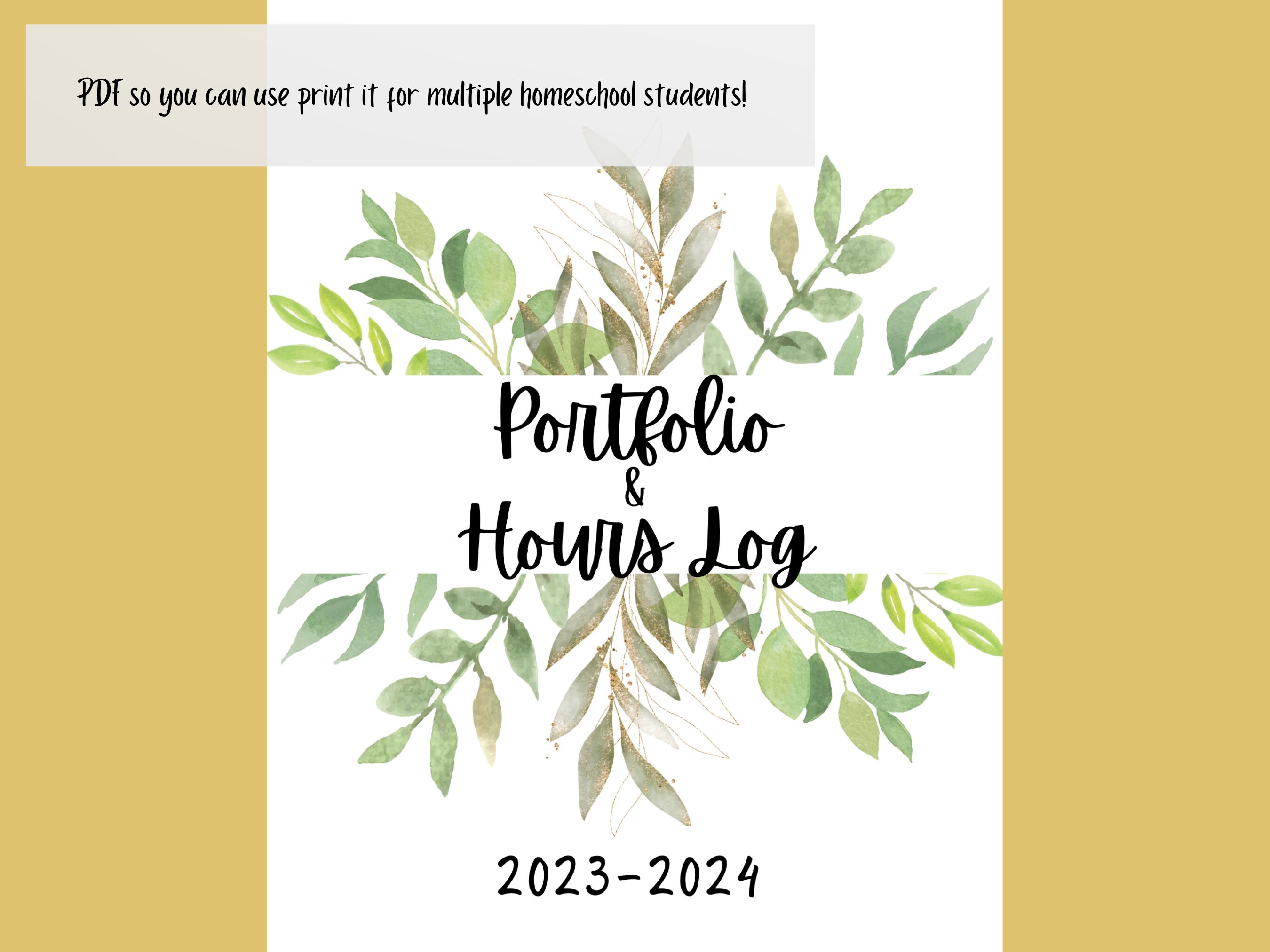 Printable Missouri Homeschool Portfolio and Hours Log - Etsy