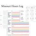 Editable Missouri Homeschool Hours Log - Etsy