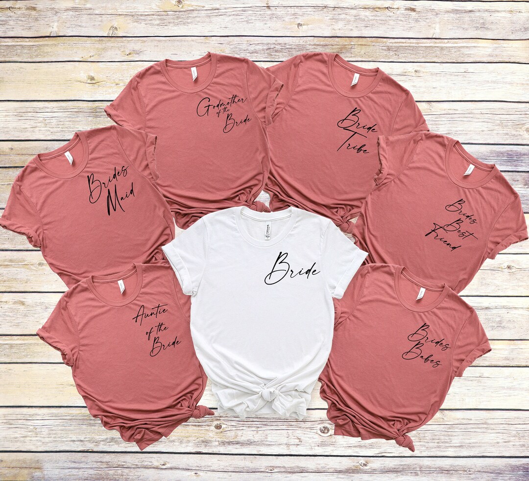 Custom Bride Shirt, Bridal Party Shirt, Bridesmaid Shirt, Bachelorette ...