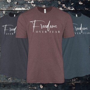 Freedom Over Fear Shirt, Freedom T-shirt, Motivational Shirt, Patriotic ...