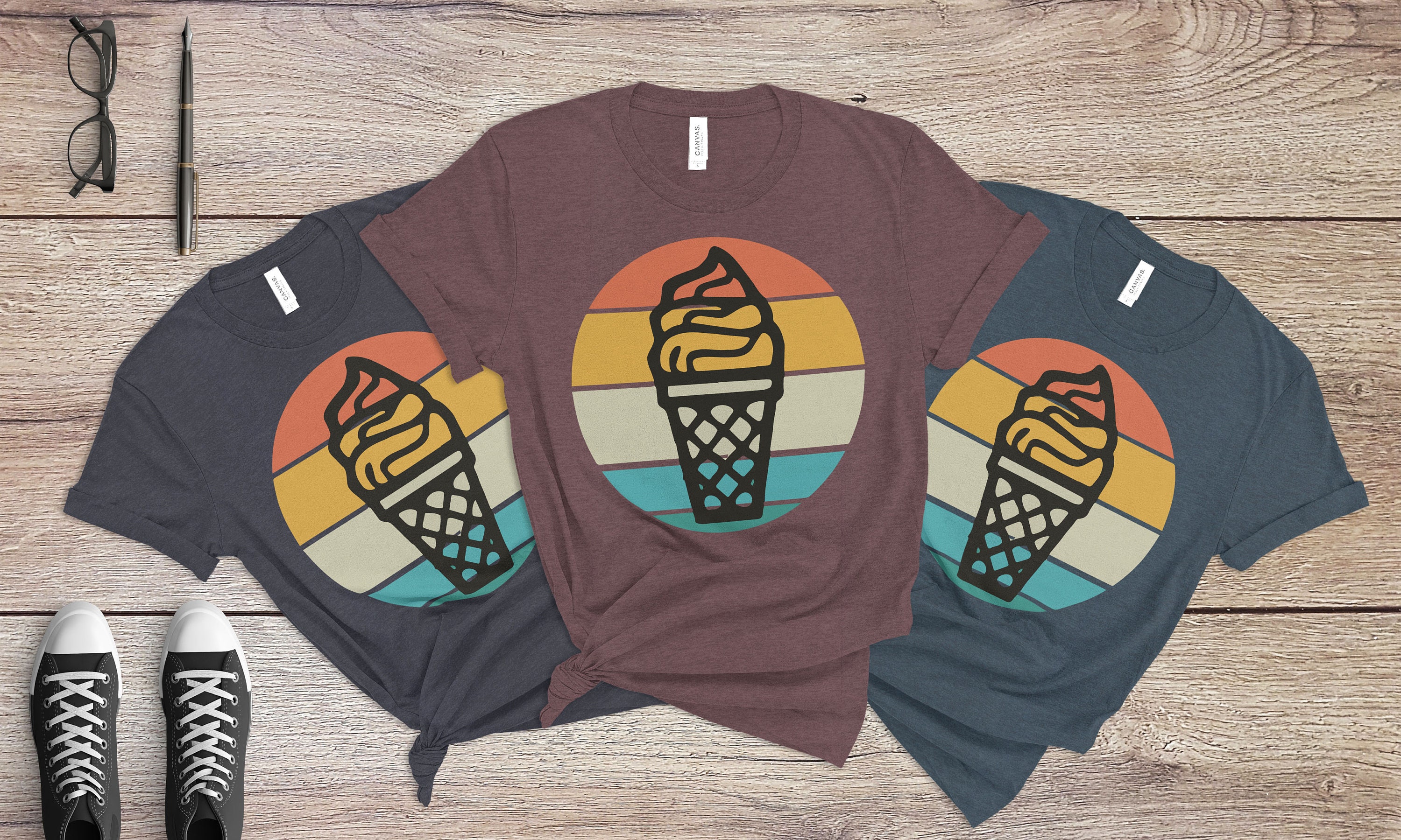 Ice Cream Shirt Retro Ice Cream Shirt Vintage Ice Cream Tee - Etsy