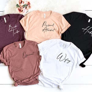 Custom Bride Shirt, Bridal Party Shirt, Bridesmaid Shirt, Bachelorette ...