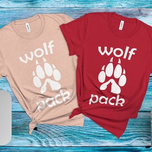 Wolf Pack Shirt, Wolf Shirt, Wolf Lover Gift, Wolf Graphic Tee, Family ...