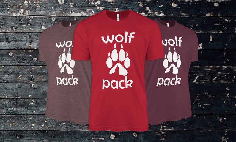 Wolf Pack Shirt, Wolf Shirt, Wolf Lover Gift, Wolf Graphic Tee, Family ...